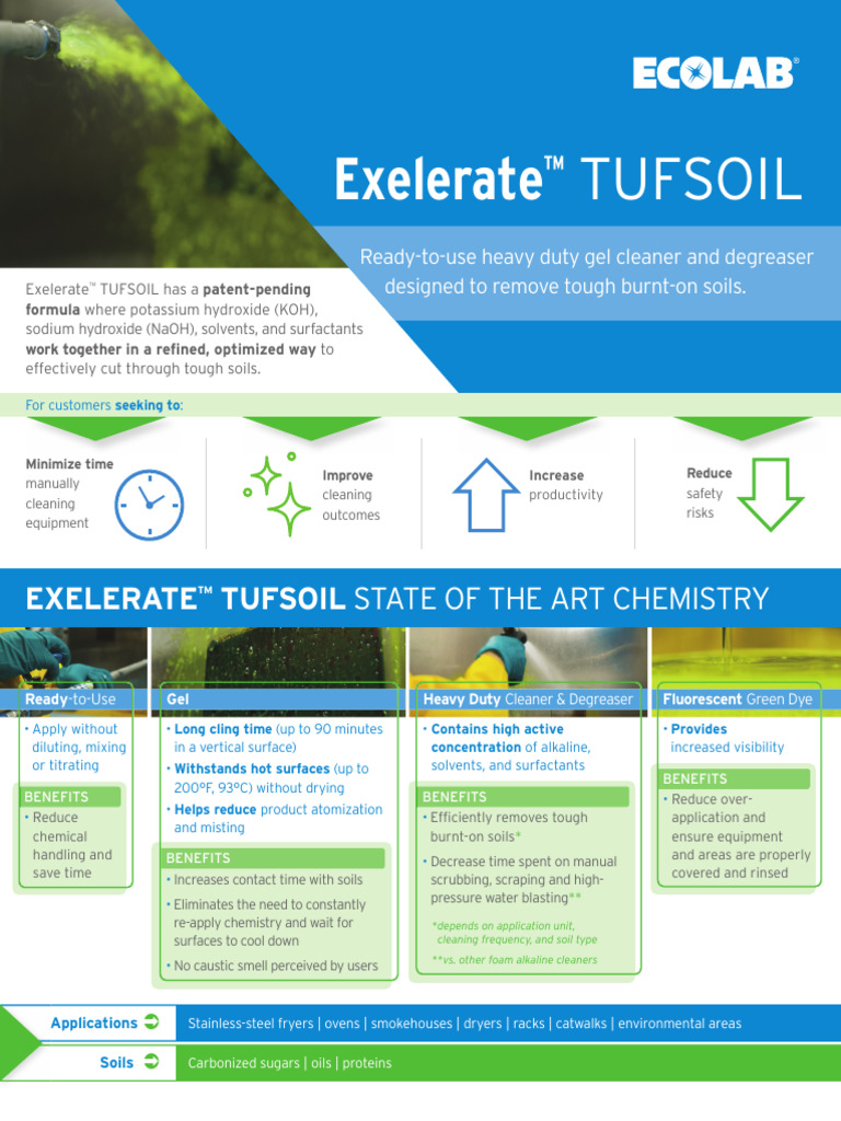 Ecolab ExelerateTUFSOIL SellSheet 56613 0300 0920 PDF | PDF | Sodium ...