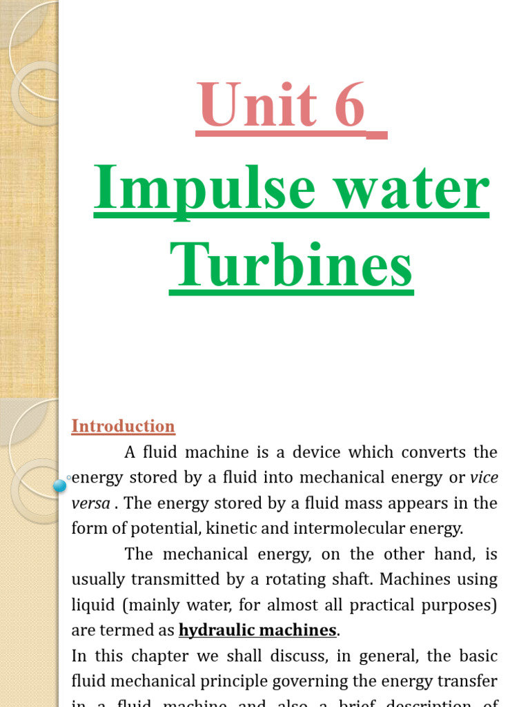 5 Impulse Water Turbines | PDF | Turbine | Jet Engine
