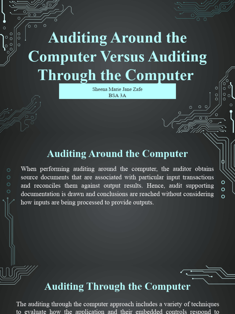 Auditing Aroundthrough Computer Zafe Sheena Marie | PDF | Audit | Simulation