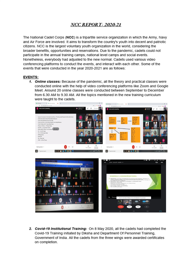 Ncc-Report - 2020-21 | PDF