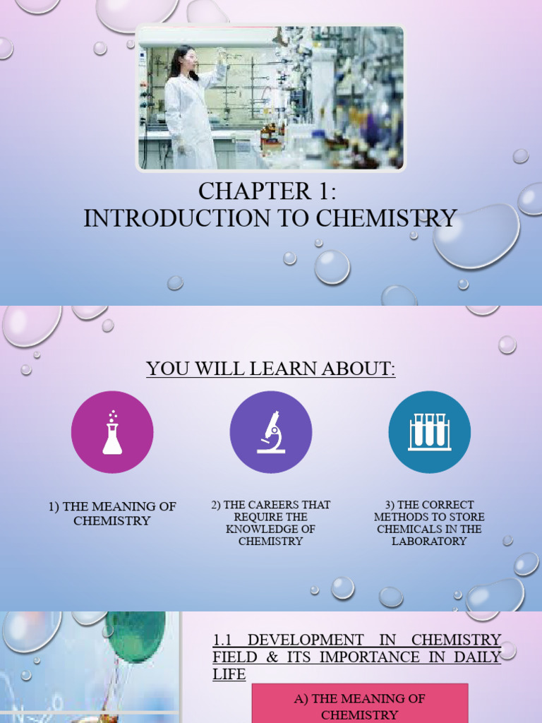 c1-Introduction to Chemistry | PDF | Experiment | Scientific Method