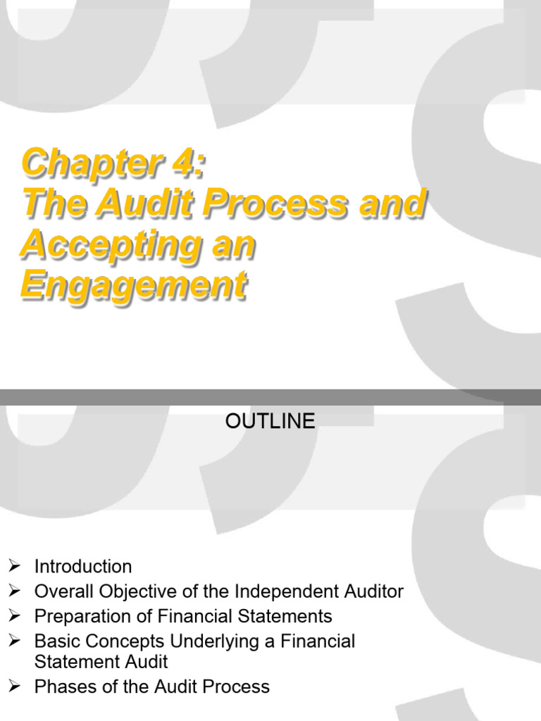 6 - Chap 4 - The Audit Process and Accepting An Engagement | PDF | Audit | Financial Audit