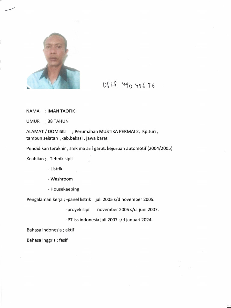 CV Iman Taofik | PDF