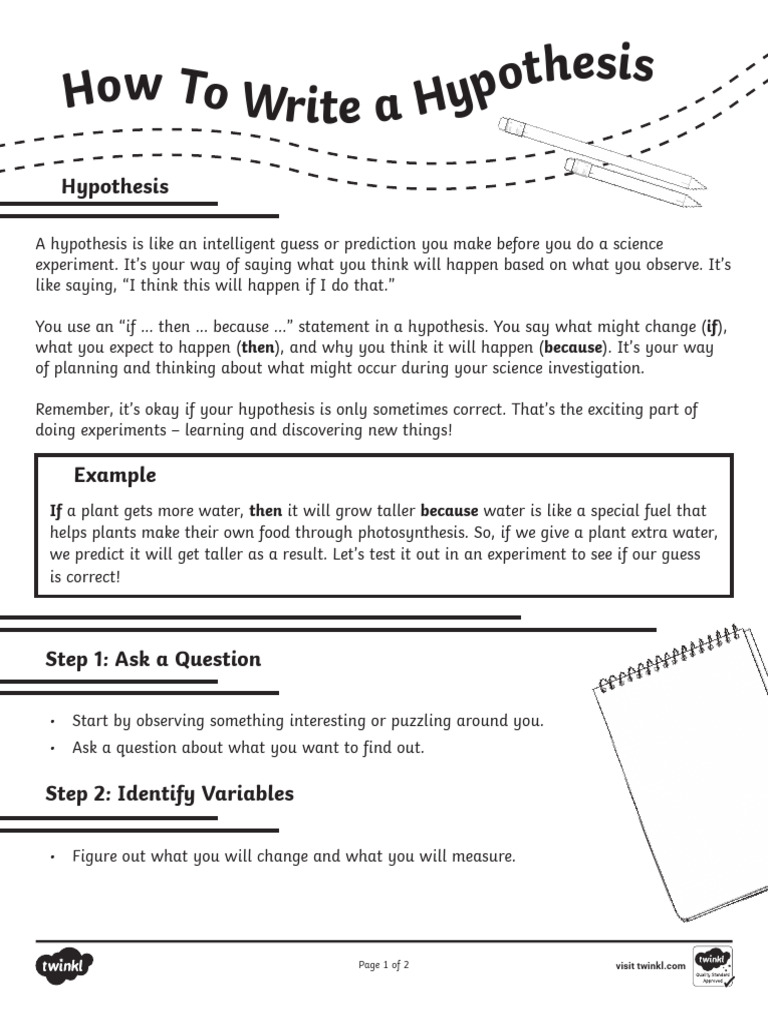 Hypothesis - How-To-Write-A-Hypothesis-Activity-For-3rd-5th-Grade Ver 1 ...