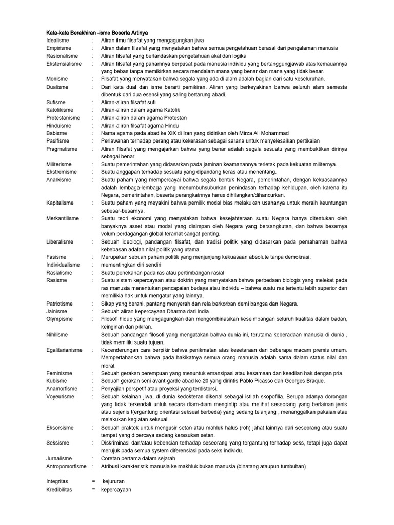 Kata Istilah | PDF | Ilmu Sosial | Filsafat