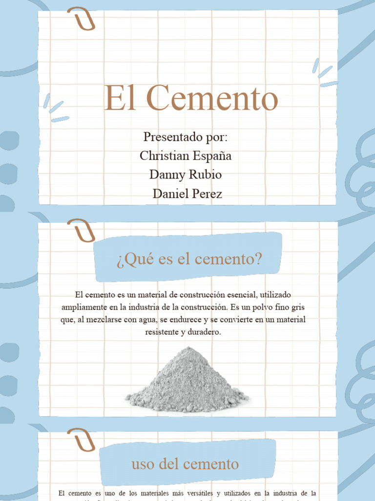 Cemento | PDF | Cemento | Materiales de construcción
