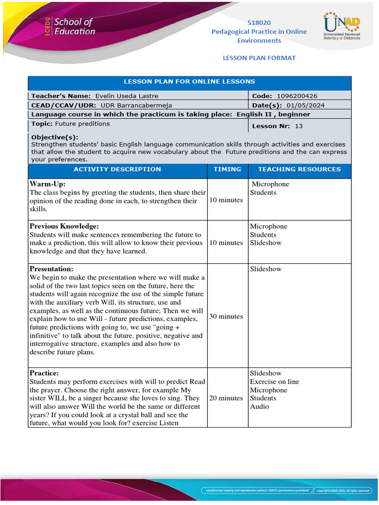 LESSON PLAN #13 | PDF | Lesson Plan | Knowledge
