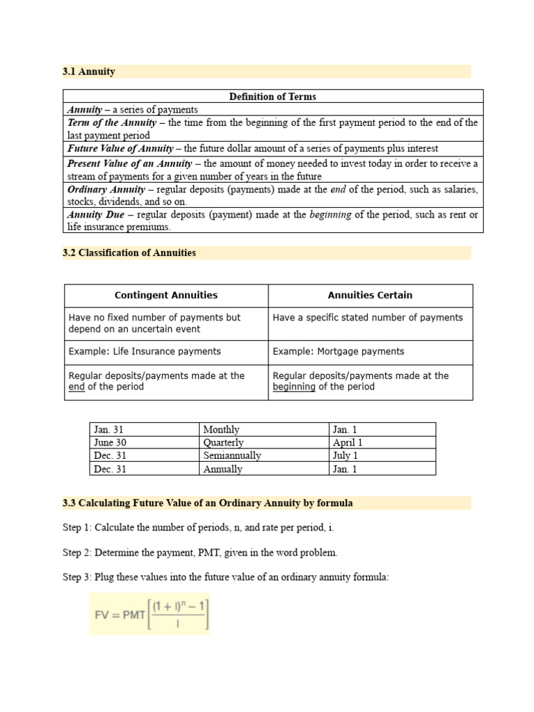 Annuities vs Sinking Funds Explained | PDF | Personal Finance ...