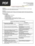 Ryle's Tube Feeding Procedure Checklist | PDF