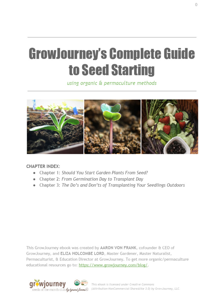 Seed Starting Guide: Organic Methods | PDF | Seed | Compost