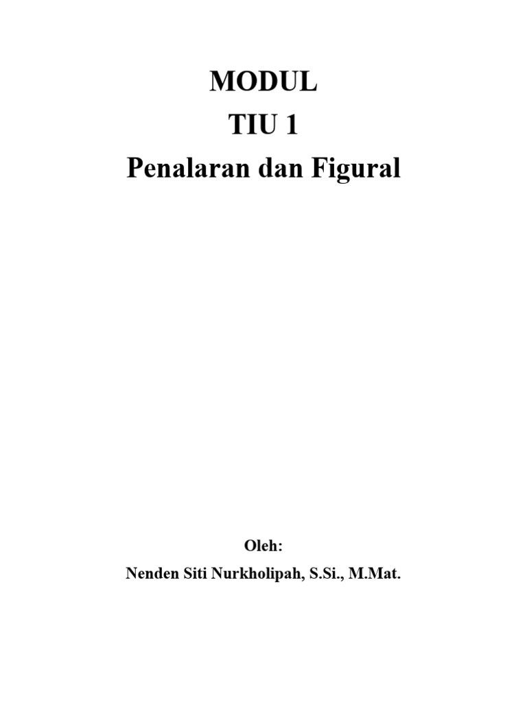 MODUL Penalaran + Figural Surabaya | PDF