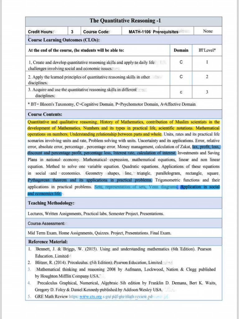 Quantitative Reasoning | PDF | Mathematics | Equations