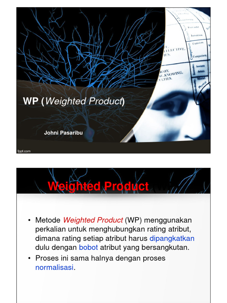 Materi DSS - Metode WP - Pert 7 | PDF | Teknologi & Rekayasa