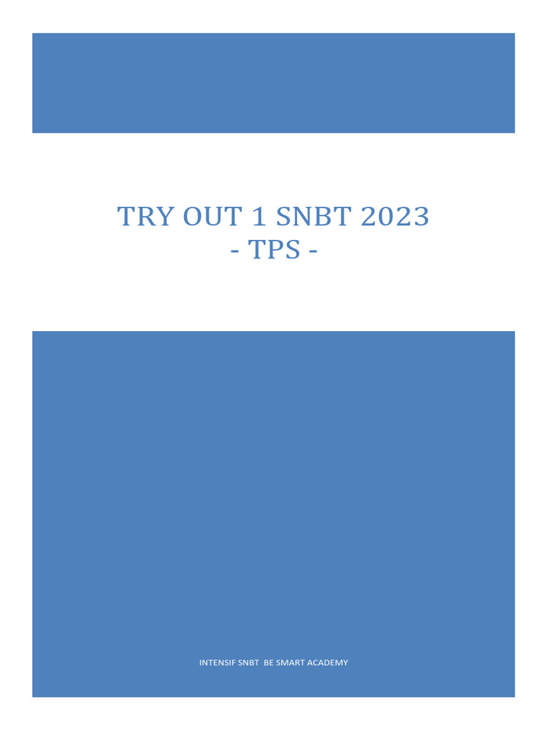 Try Out SNBT 2023: Soal TPS UTBK | PDF