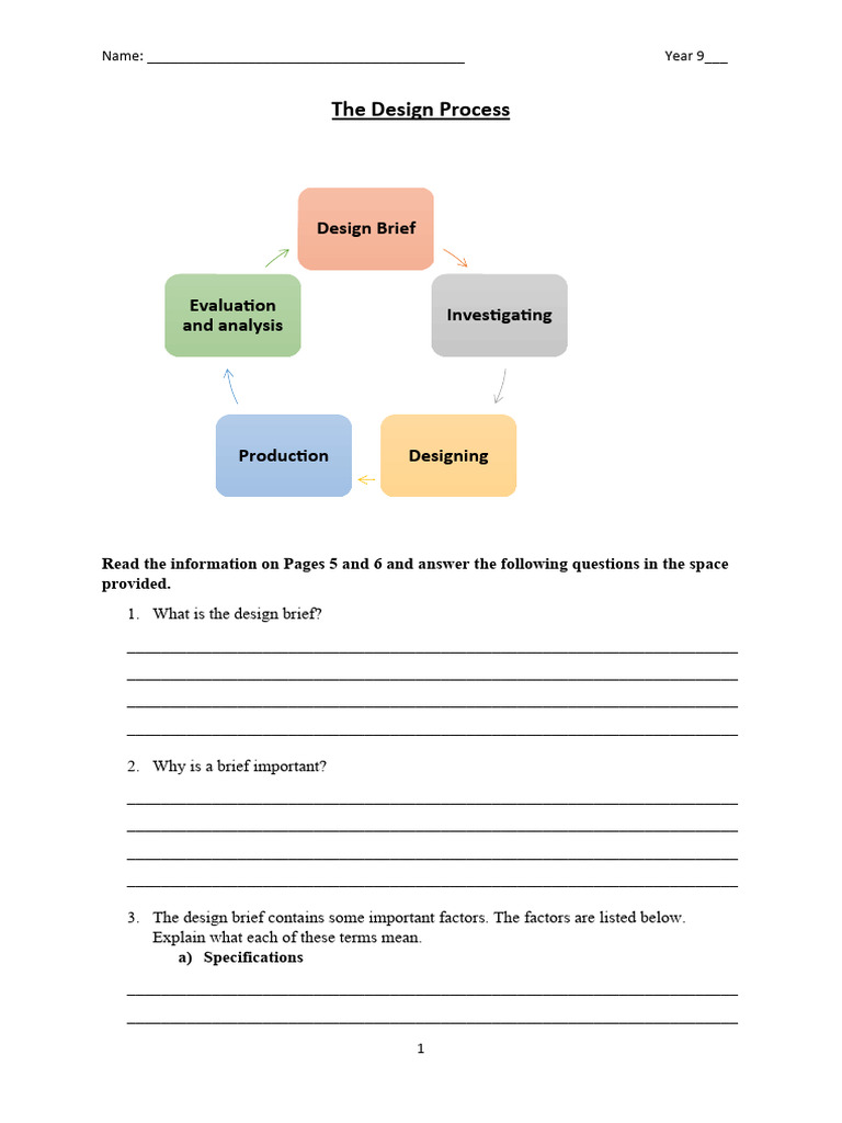 The Design Process Task | Download Free PDF | Cognition