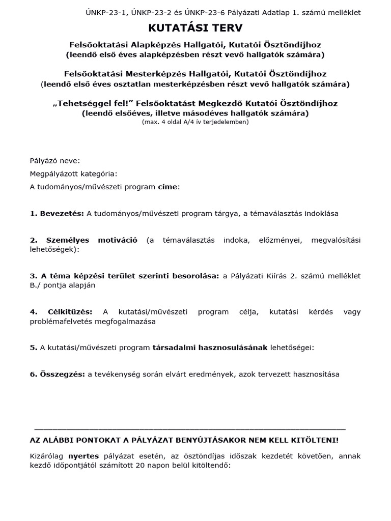 UNKP-23 KUTATASI TERV 2023 I. Leendo Elso Eves | PDF