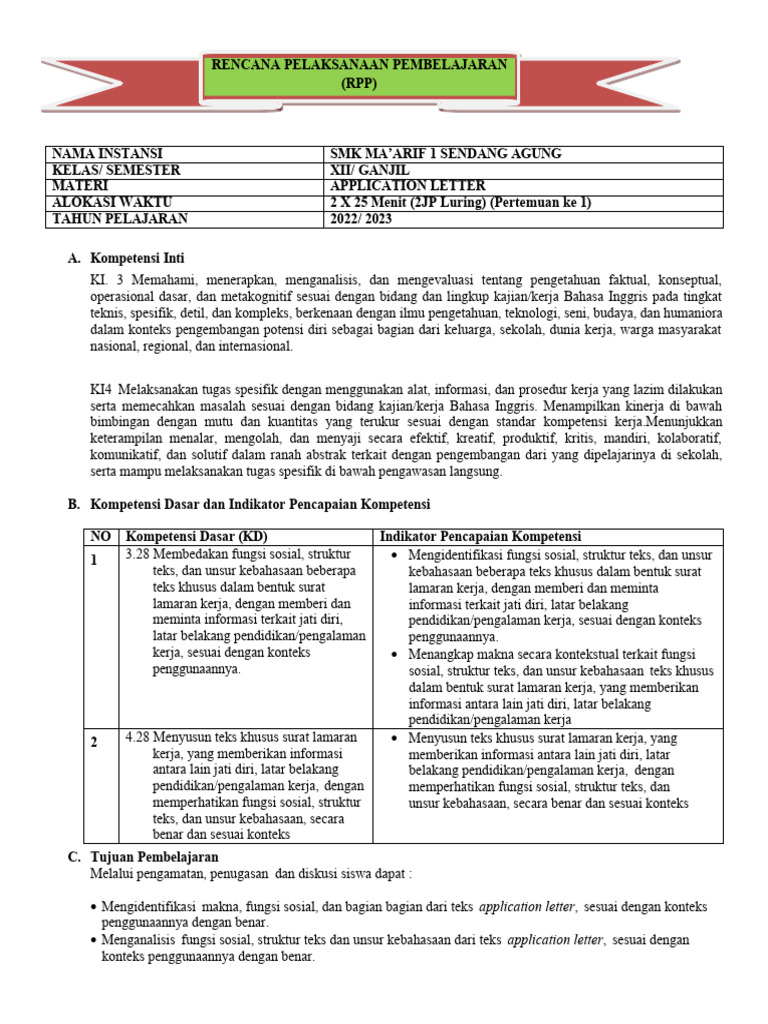 Panduan Menyusun Surat Lamaran Kerja | PDF