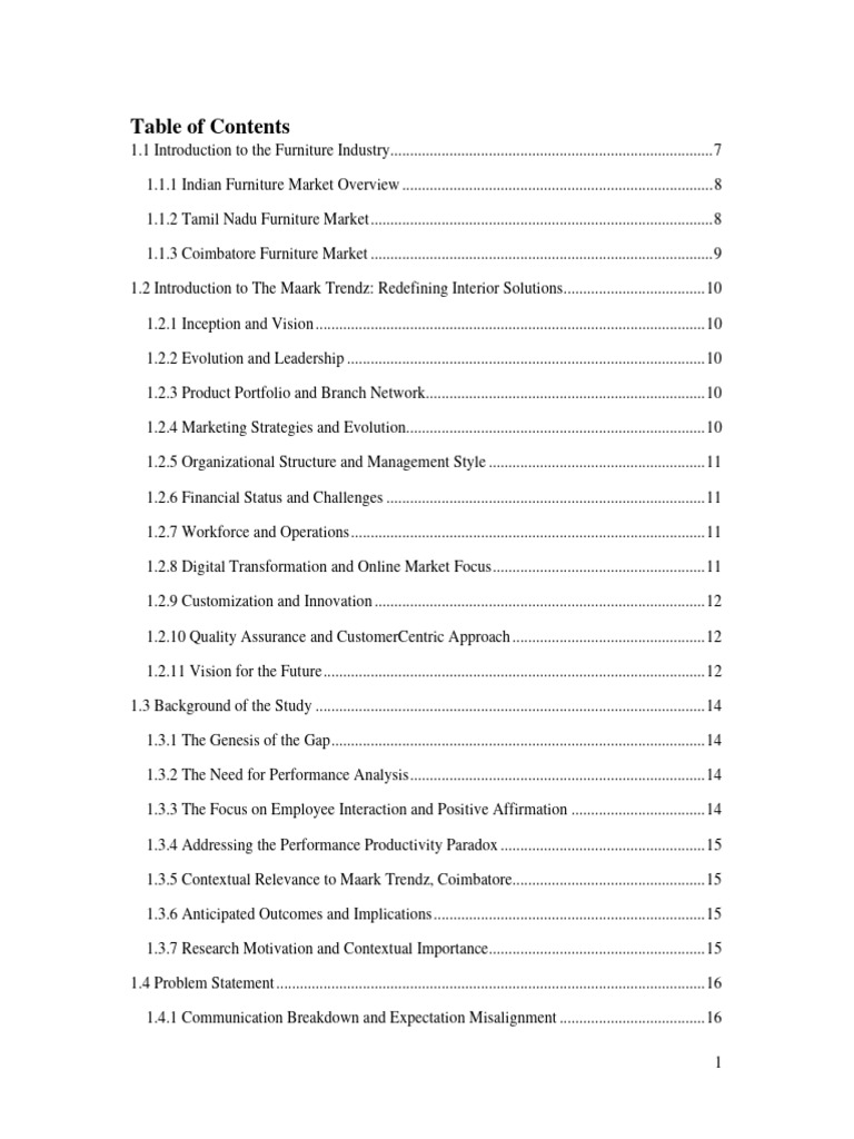 Indian Furniture Market Download Free PDF Performance Appraisal