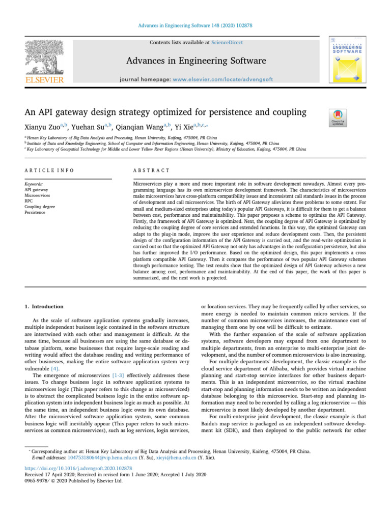 An API Gateway Design Strategy Optimized for Persistence and Coupling ...