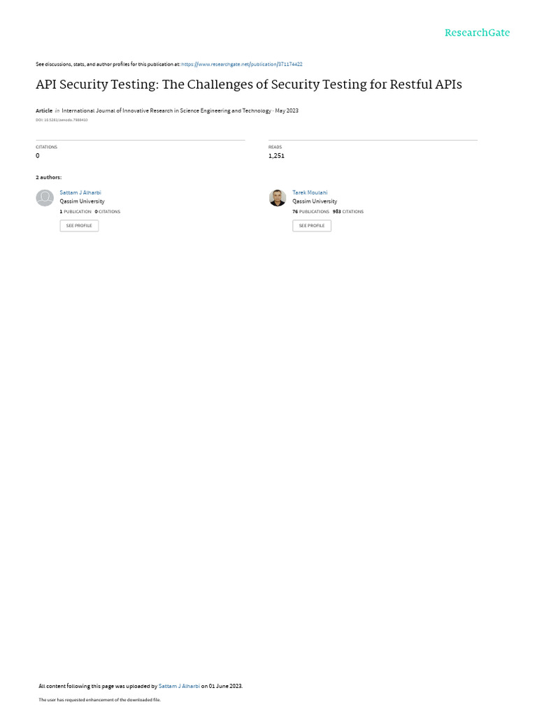 API Security Testing The Challenges of Security Testing For Restful ...