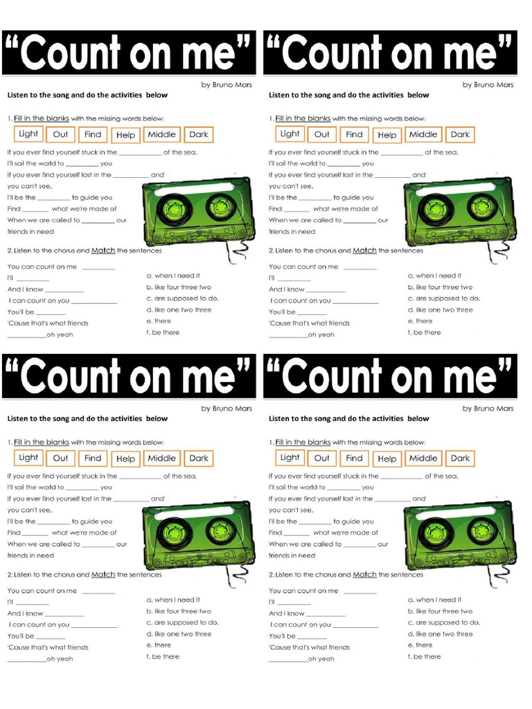 Count On Me Bruno Mars | PDF
