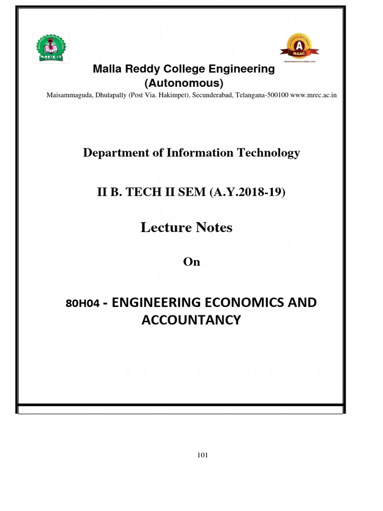 Engineering Economics and Accountancy | PDF | Demand | Elasticity ...