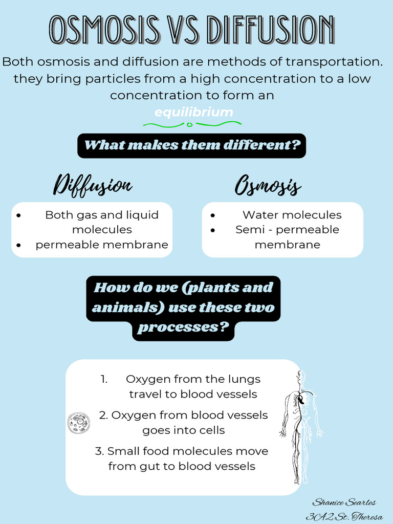 Osmosis Vs Diffusion | PDF | Science & Mathematics