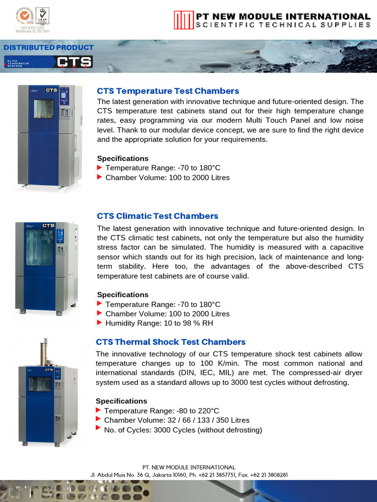 General Catalogue CTS | PDF | Humidity | Temperature