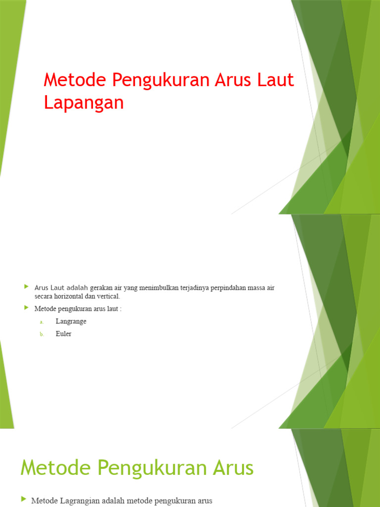 Metode Pengukuran Arus Laut | PDF