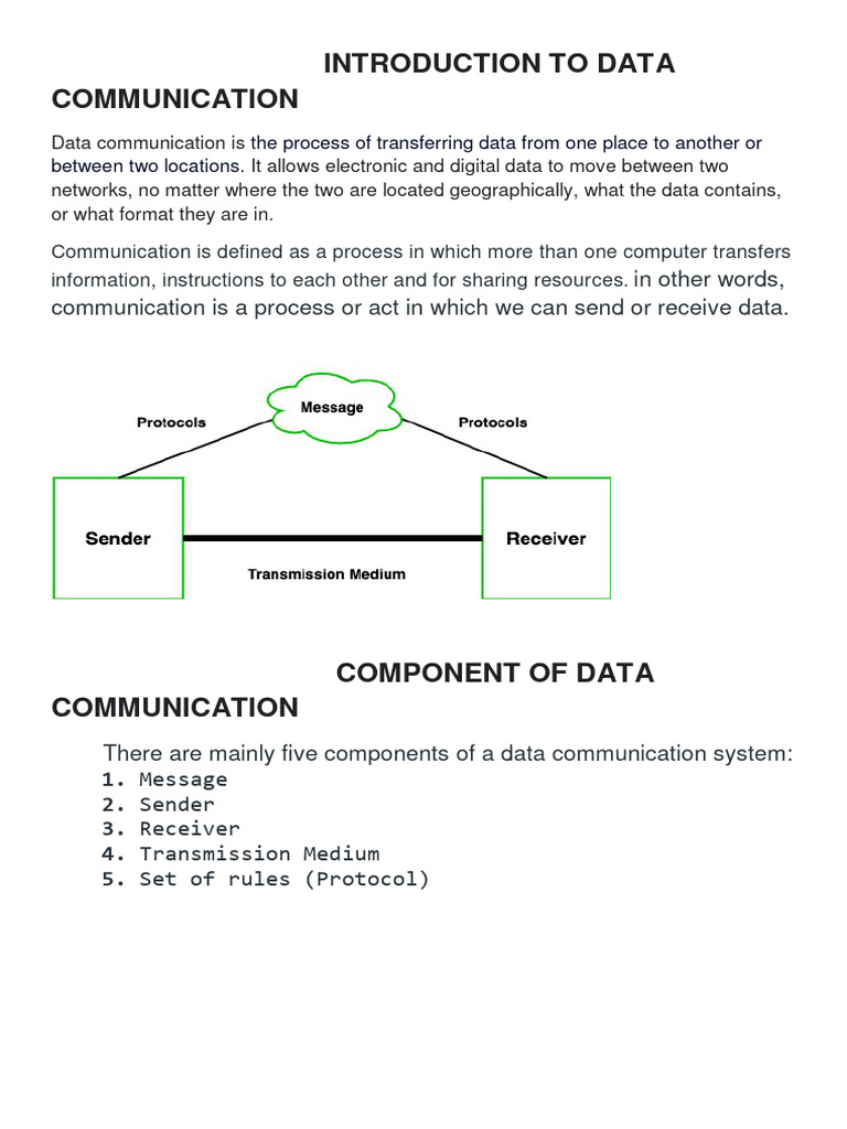 Concept of Data Communication | Download Free PDF | Computer Network | Telecommunications
