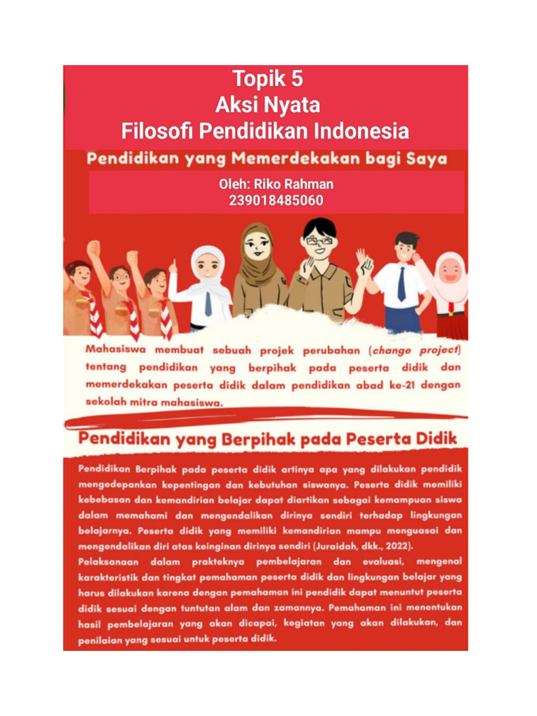 Aksi Nyata_Topik 5_Filosofi Pendidikan Indonesia | PDF