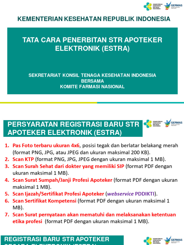 Tata Cara Penerbitan ESTRA - Registrasi Baru 2 | PDF