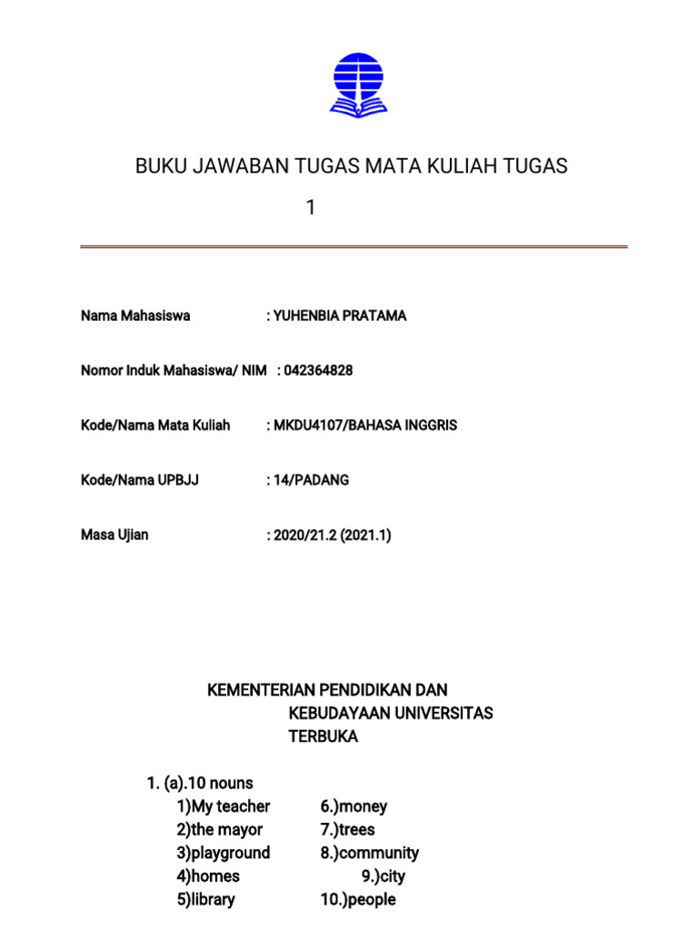 BJT Tugas 1 Bhs Ing | PDF
