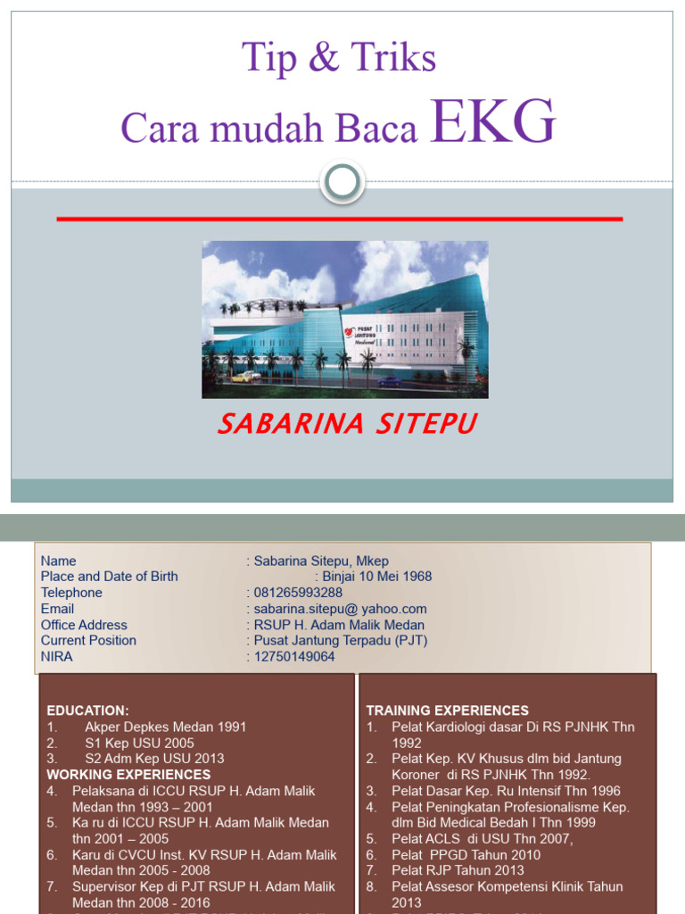 EKG Dasar Tip Dan Triks Cara Mudah Baca EKG, SIANTAR | PDF