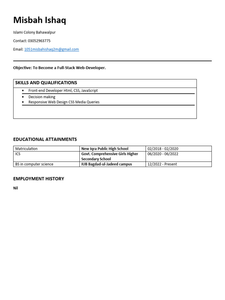Faisal Hafeez | PDF | Career & Growth