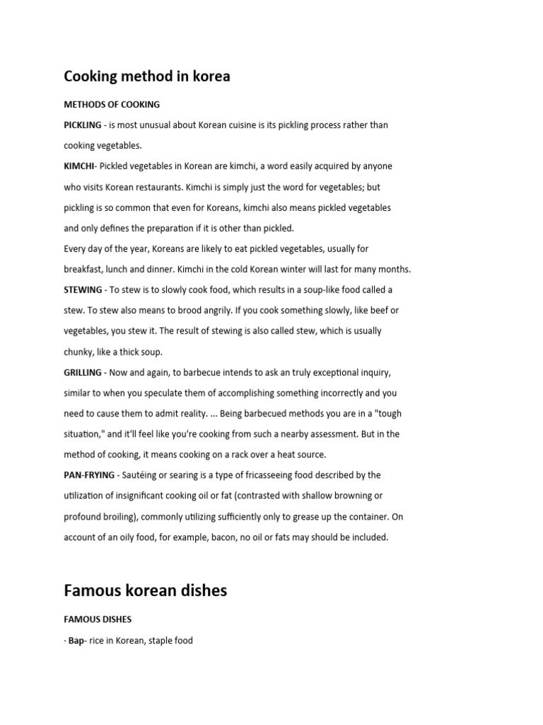 REVIEWER-ASIAN-CUISINE | PDF | Korean Cuisine | Tofu