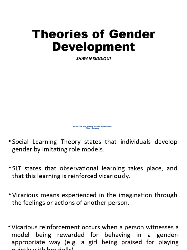 Session 3 Gender Studies-Theories of Gender Development | PDF | Gender Studies | Gender