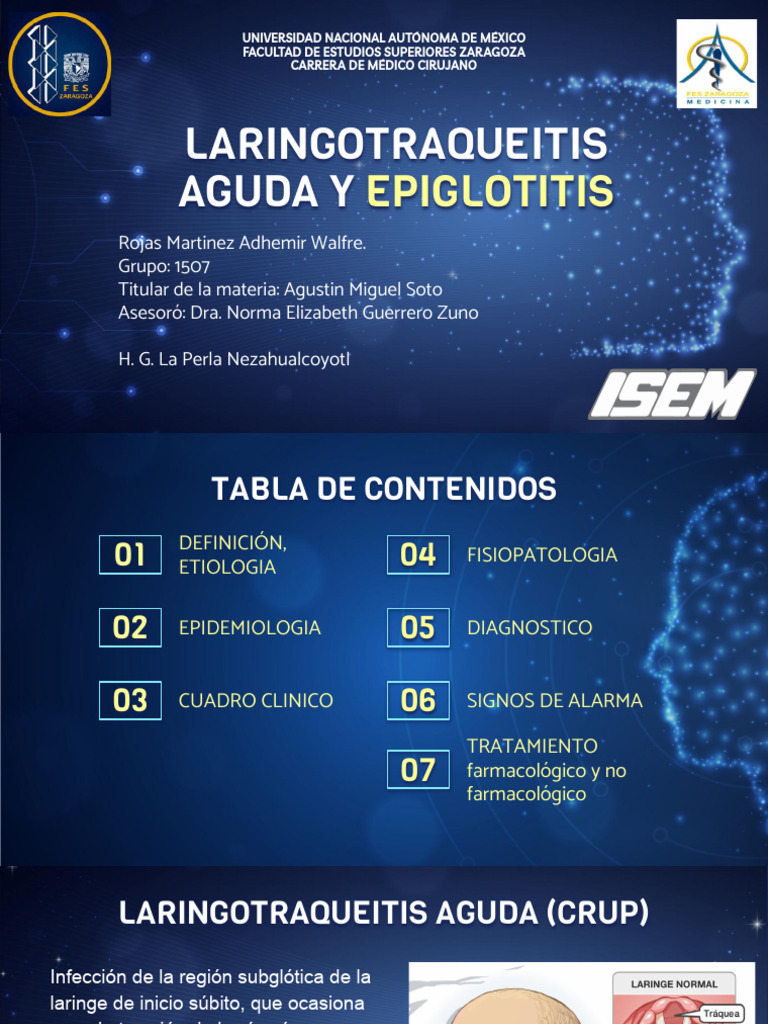 Laringotraqueitis y Epiglotitis | PDF | Especialidades Medicas ...