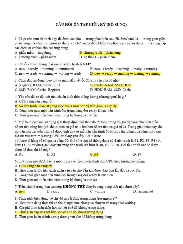 On Tap Giua Ky | PDF