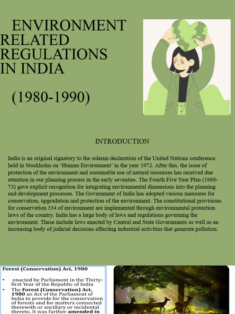 Environmental Regulations in India (1980-1990) | PDF | Air Pollution ...