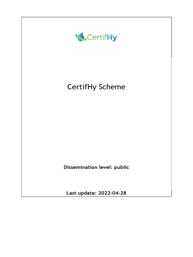 CertifHy Hydrogen Certification Scheme | PDF | Natural Gas | Coke (Fuel)