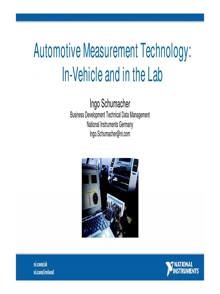 Automotive Automotive Measurement Technology in Vehicle and in The Lab ...