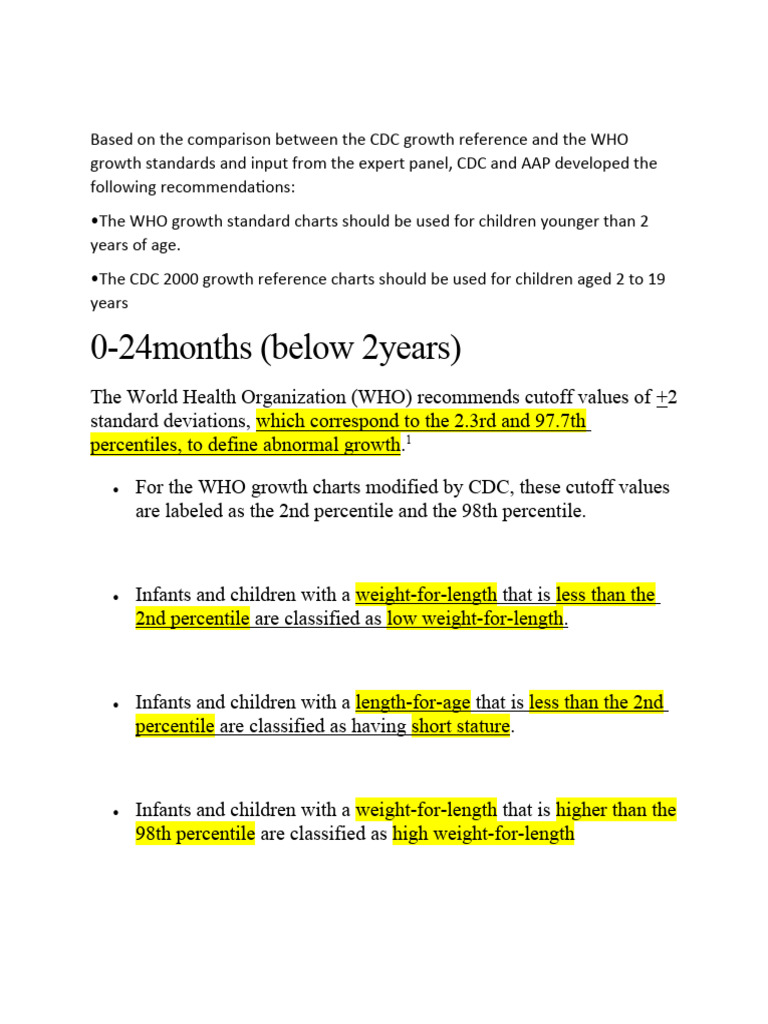 Growth Chart Guidelines for Children | PDF | Social Science