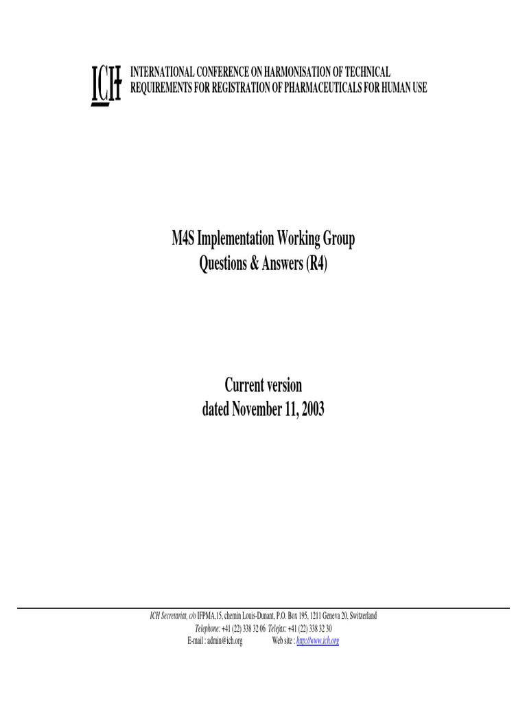 M4S CTD Safety Q&A Document (R4) | PDF | Health Sciences | Medicine