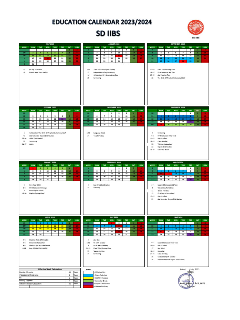 Education Calendar 2023-2024. | PDF | Abrahamic Religions