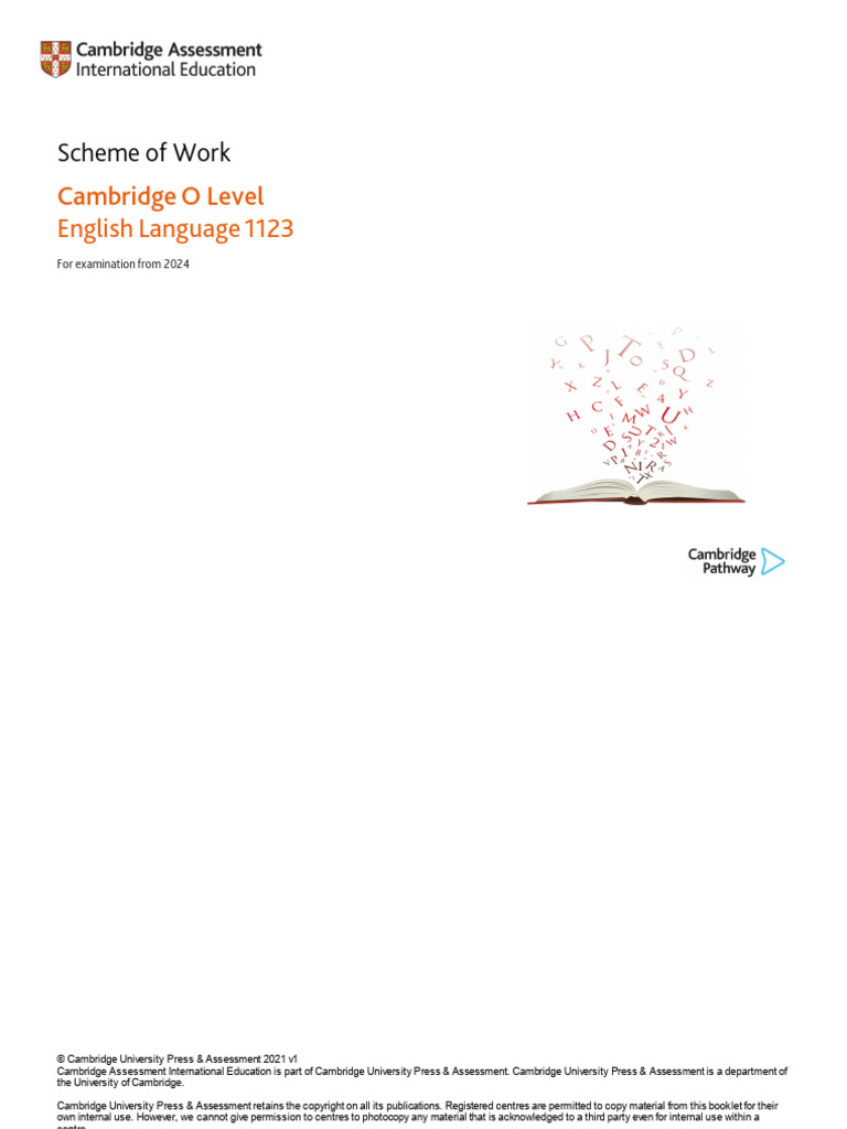 1123 Scheme of Work (For Examination From 2024) | PDF | Learning ...