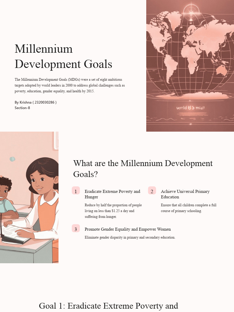 Millennium Development Goals | PDF | Millennium Development Goals | Poverty