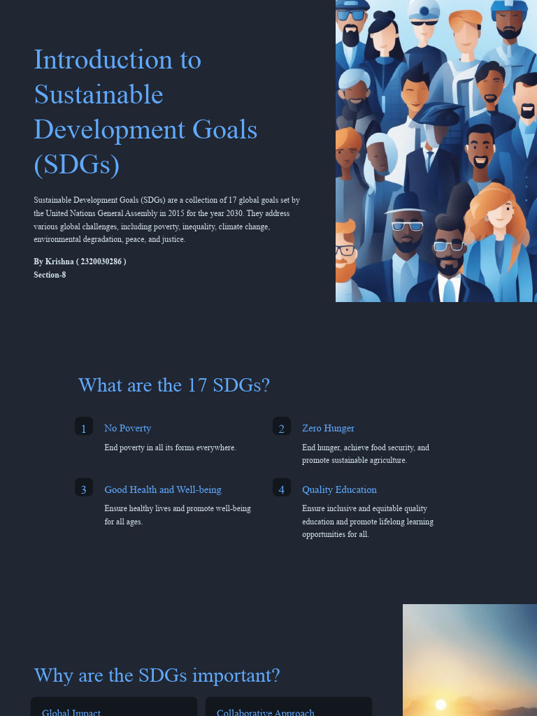 Introduction To Sustainable Development Goals SDGs | PDF ...