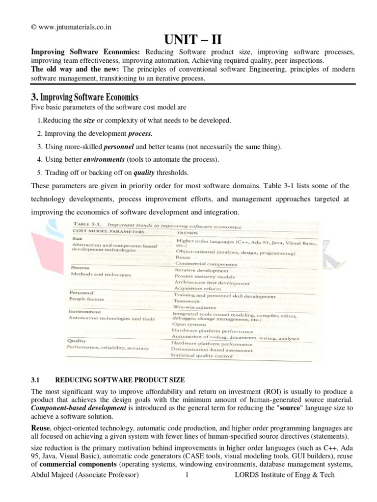 spm-unit-2 | PDF | Life Cycle Assessment | Software Development Process