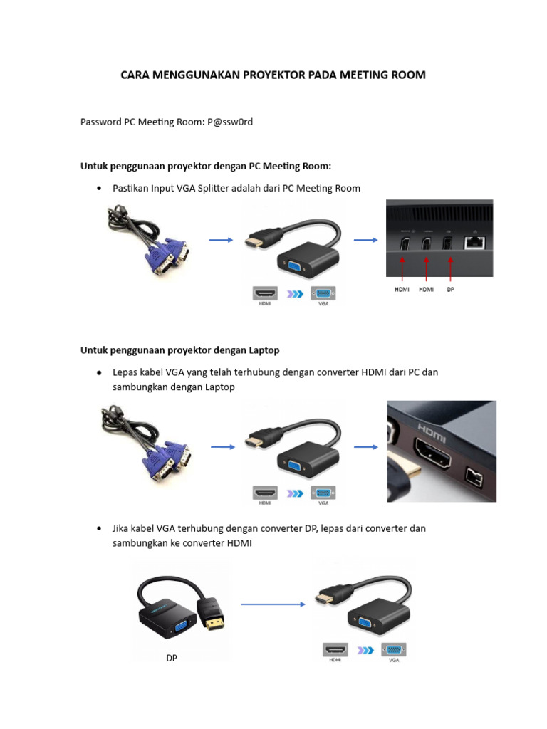 Panduan Menggunakan Proyektor | PDF